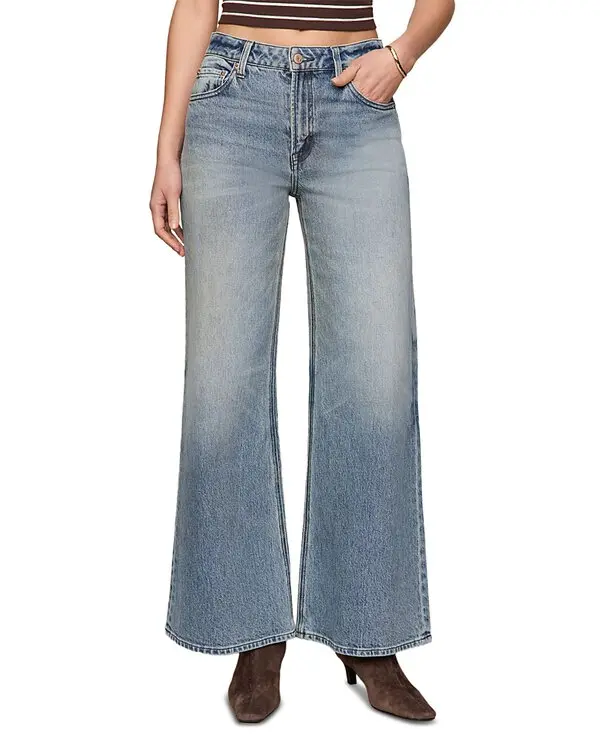 Z Supply The Stunner Mid Rise Wide Leg Jeans