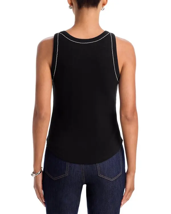 Cinq À Sept Quenta Cotton Stretch Tank Top