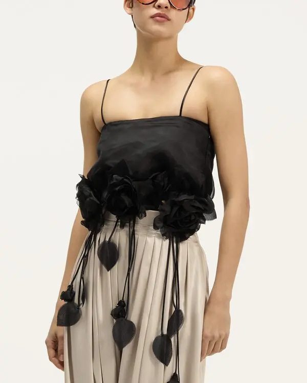 Giuseppe Di Morabito Silk Embellished Cami Top