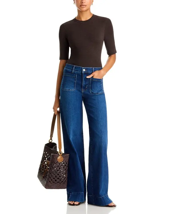 FRAME Le Slice Slim Palazzo Jeans - Folklore