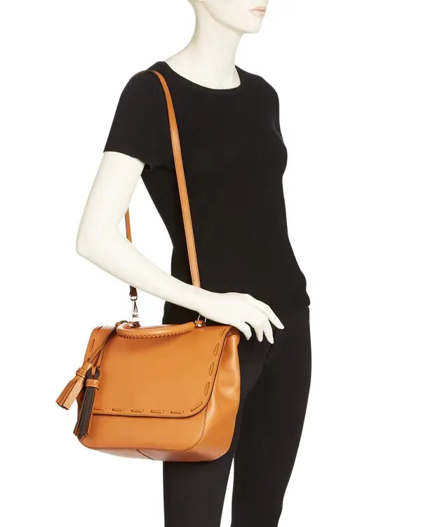 Max Mara Braided Large Leather Satchel