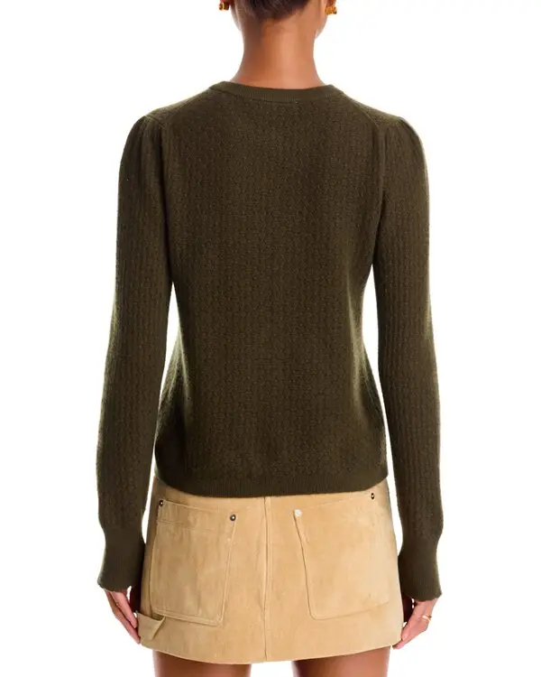 FRAME The Honeycomb Pointelle Cashmere Cardigan