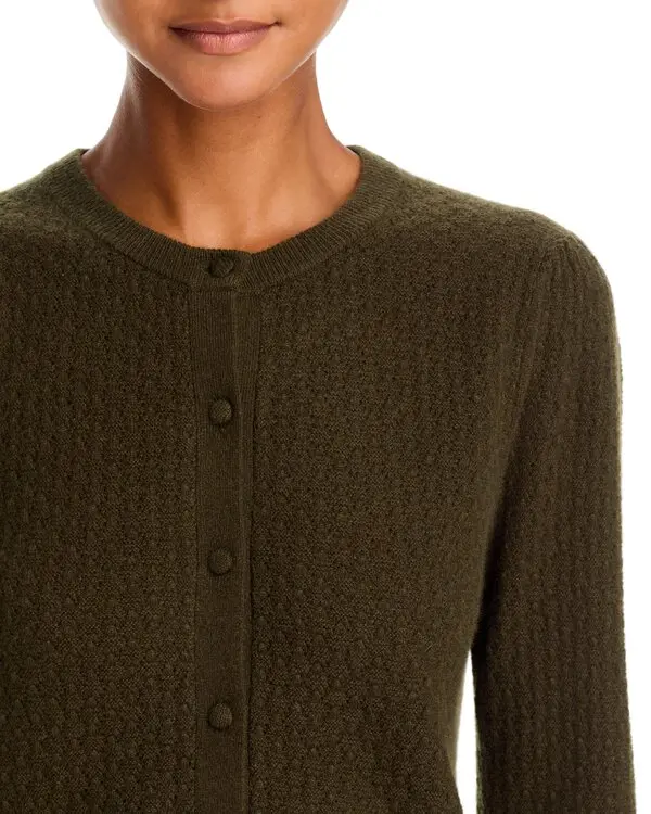 FRAME The Honeycomb Pointelle Cashmere Cardigan