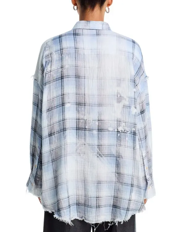 R13 Shredded Seam Drop Neck Shirt