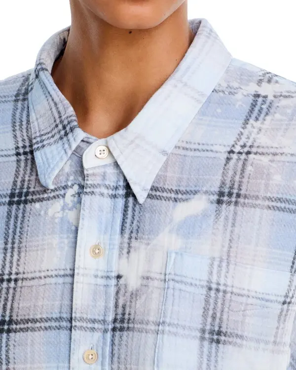 R13 Shredded Seam Drop Neck Shirt