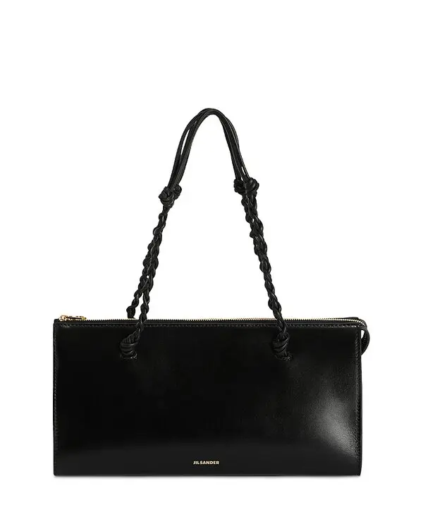 JIL SANDER Tangle Tent Small Leather Shoulder Bag - Black