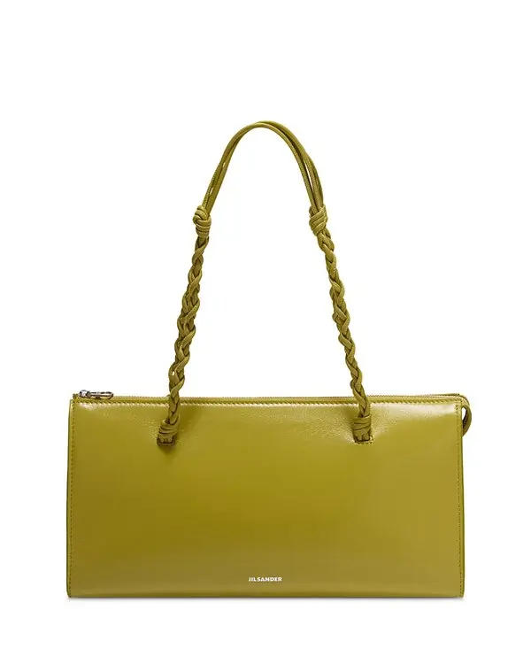 JIL SANDER Tangle Tent Small Leather Shoulder Bag - Chartreuse