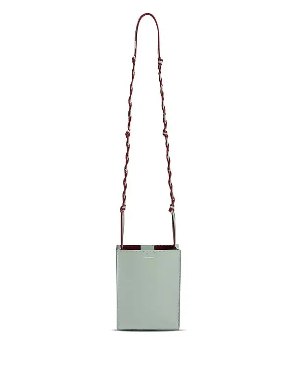 JIL SANDER Tangle Leather Phone Shoulder Bag - Jade