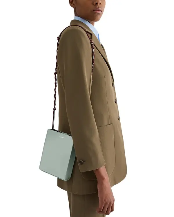 JIL SANDER Tangle Leather Phone Shoulder Bag
