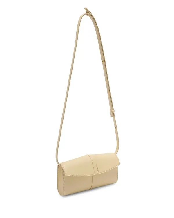 JIL SANDER Linea Leather Wallet Crossbody - Cream