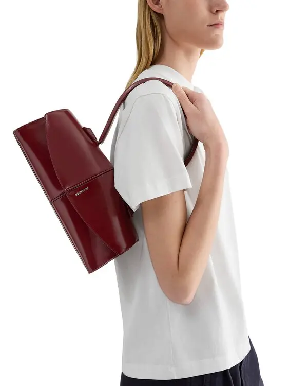 JIL SANDER Linea Small Leather Shoulder Bag