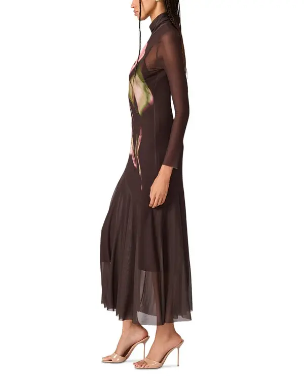 Steve Madden Vivara Mesh Turtleneck Dress
