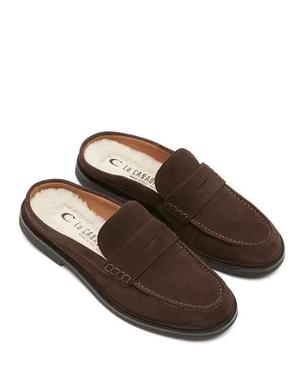 La Canadienne Malcam Suede Shearling Lined Mules