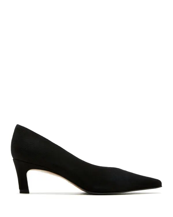 La Canadienne Beckham Suede Mid Heel Pumps - Black