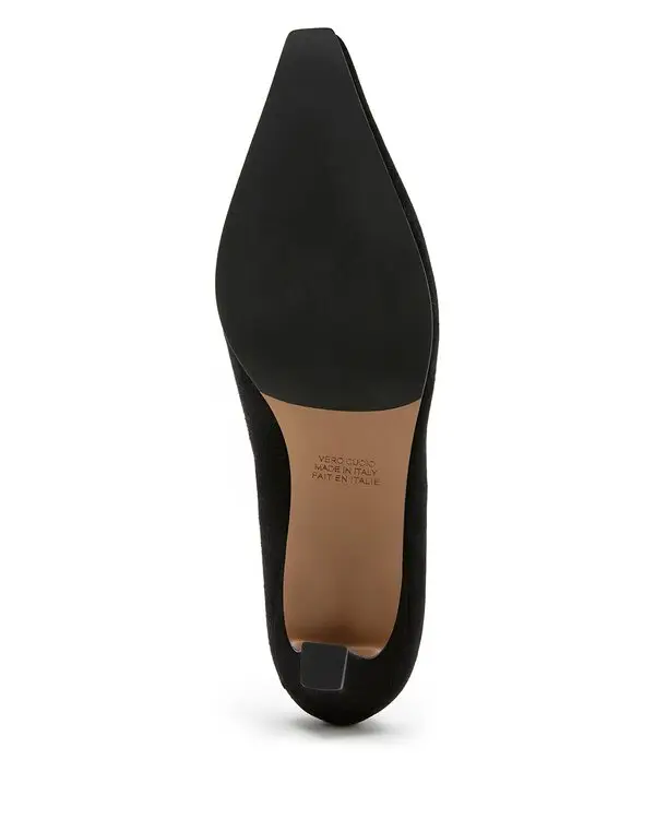 La Canadienne Beckham Suede Mid Heel Pumps - Black