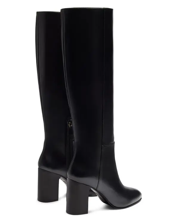 STUART WEITZMAN Mulberry Leather Knee High Boots