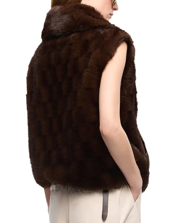 Pinko Glossina Faux Fur Gilet Vest