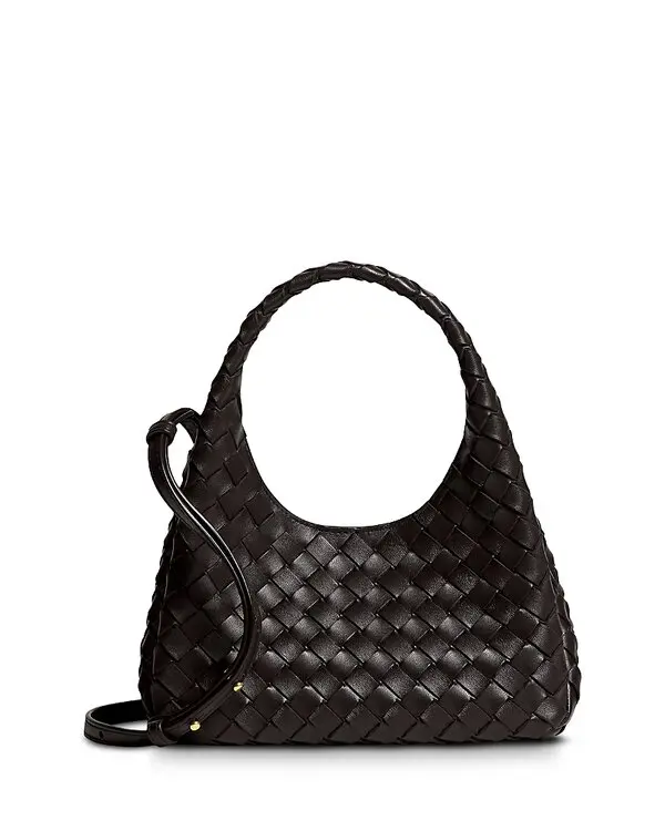 Bottega Veneta Baby Campana Top Handle Clutch - Black/muse Brass