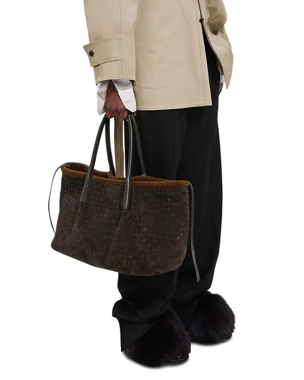 Bottega Veneta Large Pinacoteca Reversible Suede & Shearling Tote