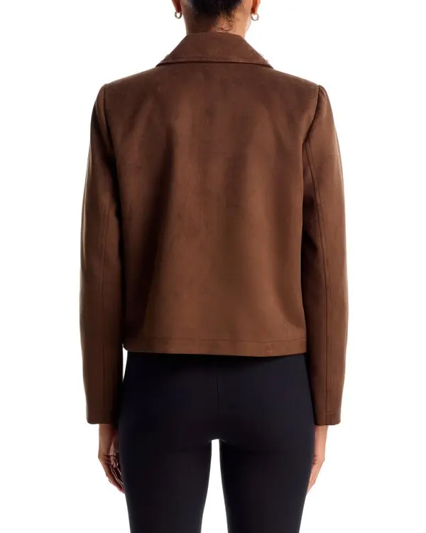 Aqua Embellished Faux Suede Jacket Exclusive