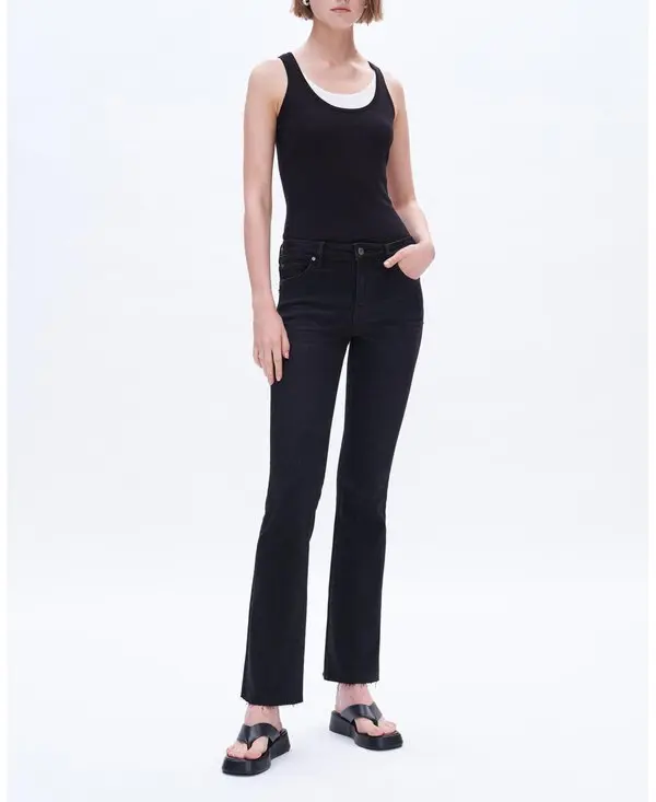 BAYEAS Mid Rise Bootcut Denim Jeans Stretch Comfortable