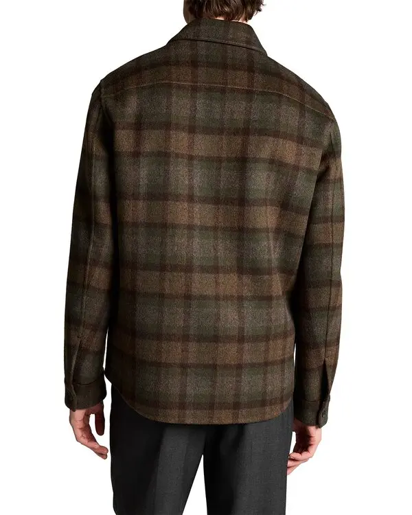 Vince Wool Blend Splittable Plaid Shirt Jacket