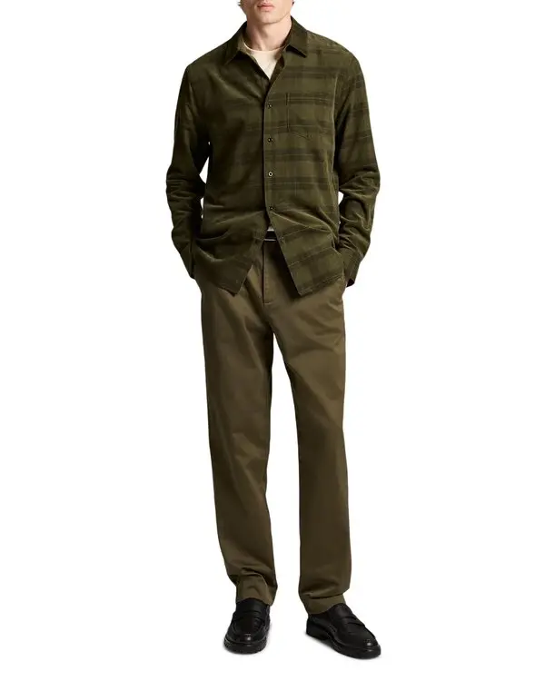 Vince Hamilton Cotton Corduroy Plaid Shirt