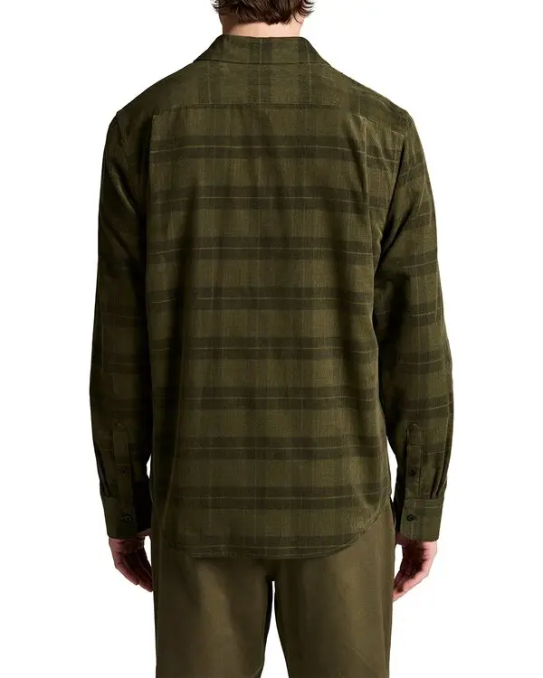 Vince Hamilton Cotton Corduroy Plaid Shirt