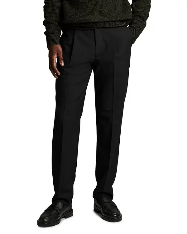 Vince Refined Twill Straight Fit Pleat Pants