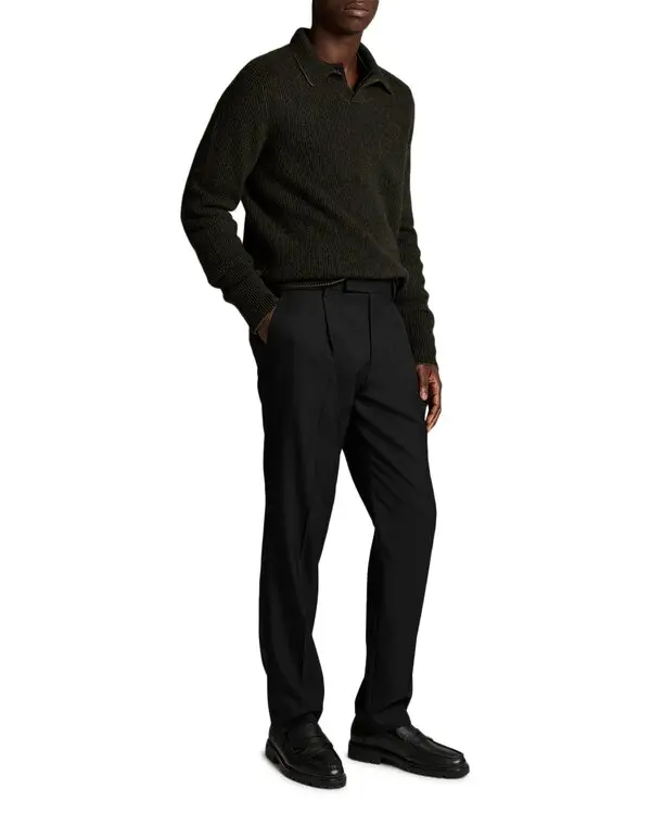 Vince Refined Twill Straight Fit Pleat Pants