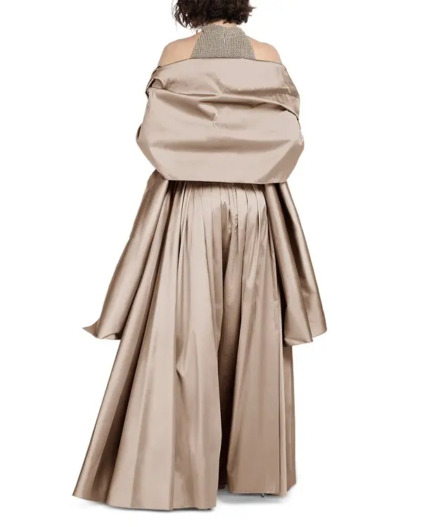 EMILY SHALANT Long Satin Stole - Suntan