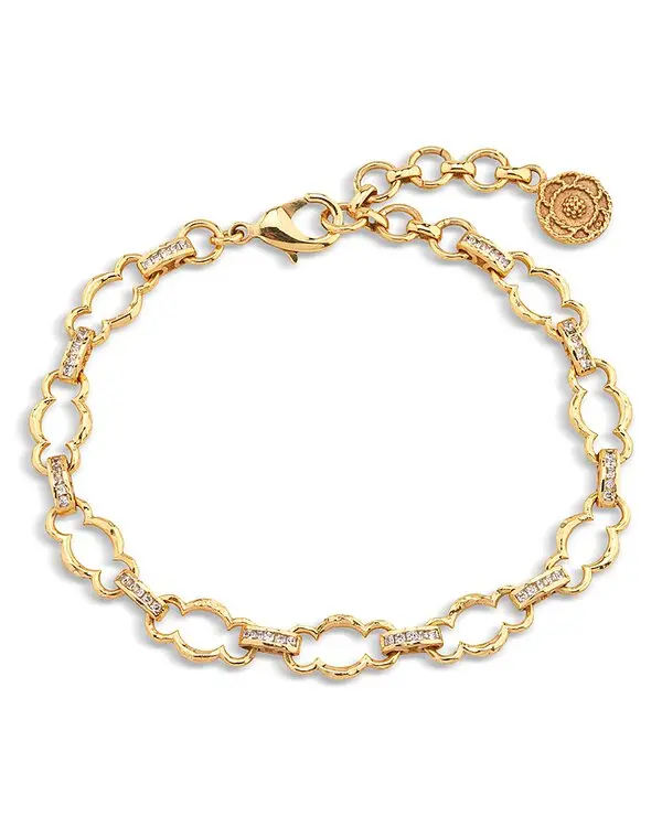 CAPUCINE DE WULF Maharani Cubic Zirconia Link Bracelet - Clear