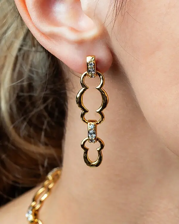 CAPUCINE DE WULF Maharani Grande Double Drop Earrings