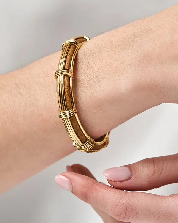 CAPUCINE DE WULF Gaia Petite Bangle Bracelet - Teak
