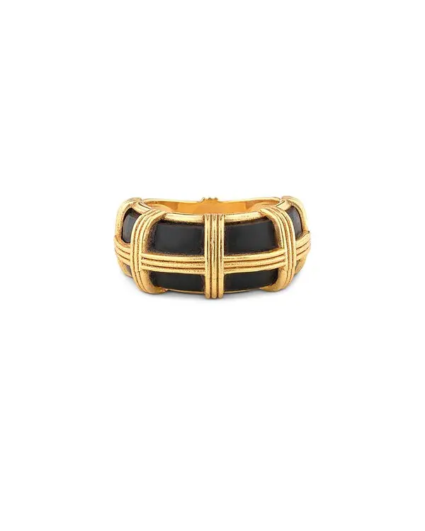 CAPUCINE DE WULF Gaia Wood Band Ring - Ebony