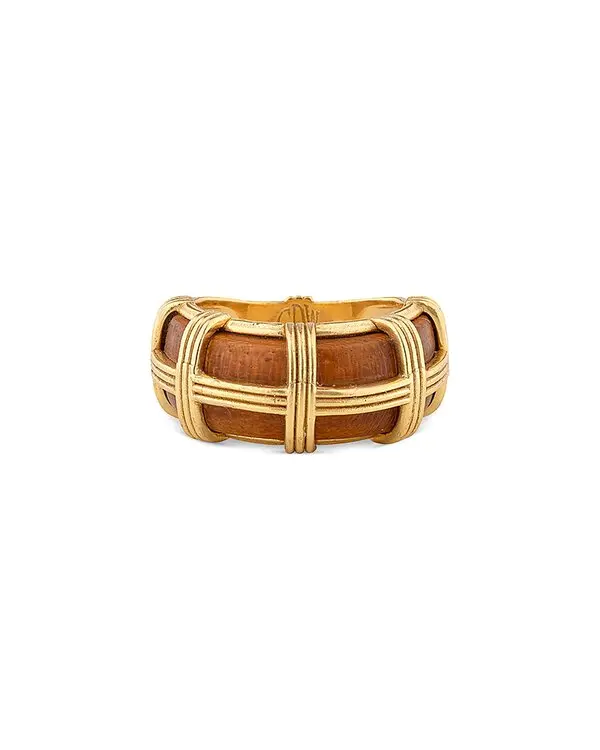 CAPUCINE DE WULF Gaia Wood Band Ring - Teak