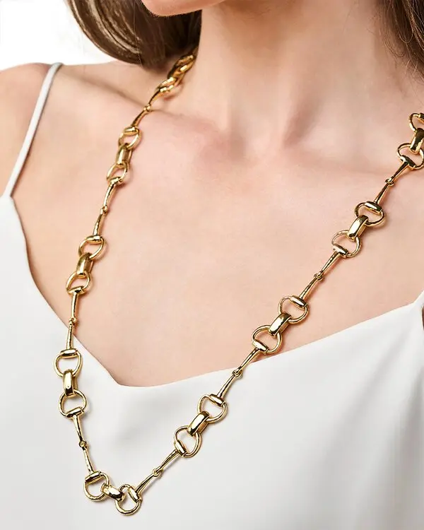 CAPUCINE DE WULF Equestrian Snaffle Bit Chain Necklace, 34