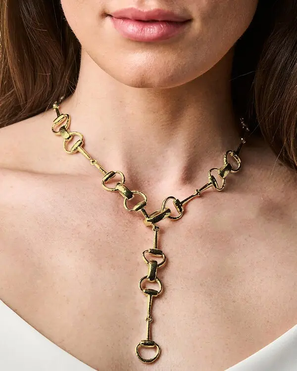 CAPUCINE DE WULF Equestrian Snaffle Bit Chain Necklace, 34