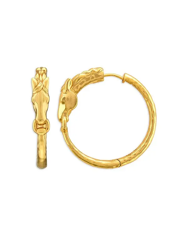 CAPUCINE DE WULF Equestrian Horsehead Hoop Earrings