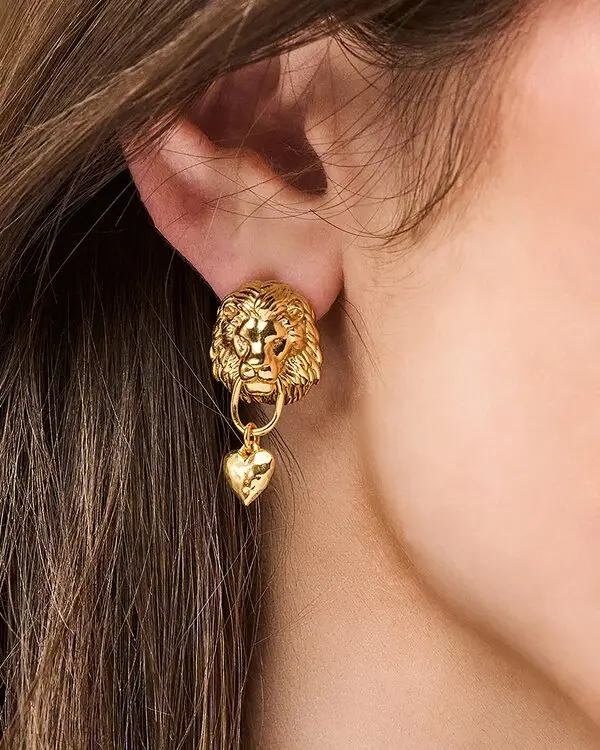 CAPUCINE DE WULF Lionheart Drop Earrings