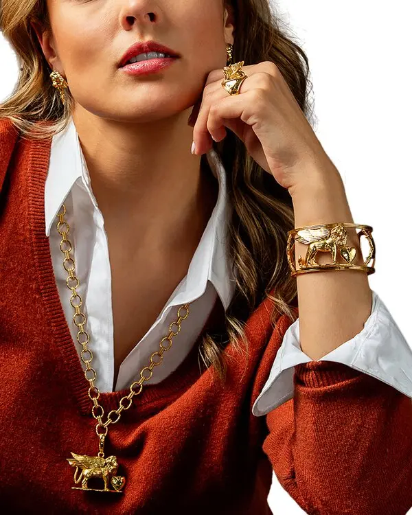 CAPUCINE DE WULF Lionheart Drop Earrings