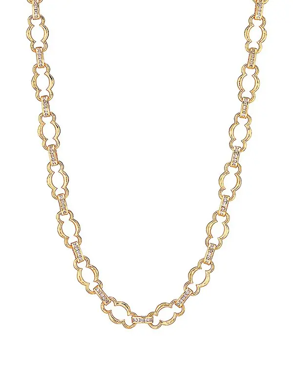 CAPUCINE DE WULF Maharani Cubic Zirconia Petite Chain Necklace - Clear