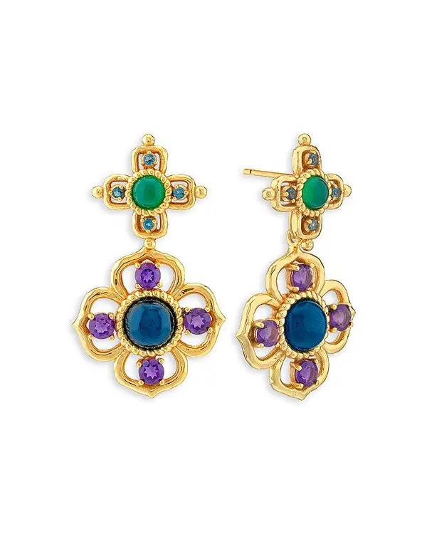 CAPUCINE DE WULF Contessa Gemstone Jacket Earrings