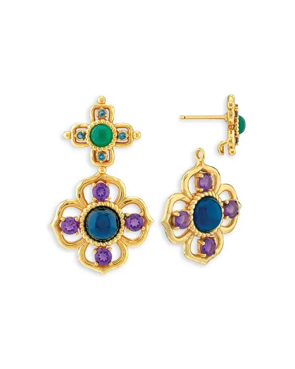 CAPUCINE DE WULF Contessa Gemstone Jacket Earrings
