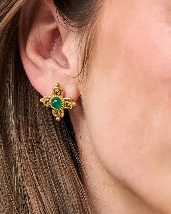CAPUCINE DE WULF Contessa Gemstone Jacket Earrings