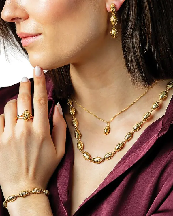 CAPUCINE DE WULF Scarab Petite Link Bracelet