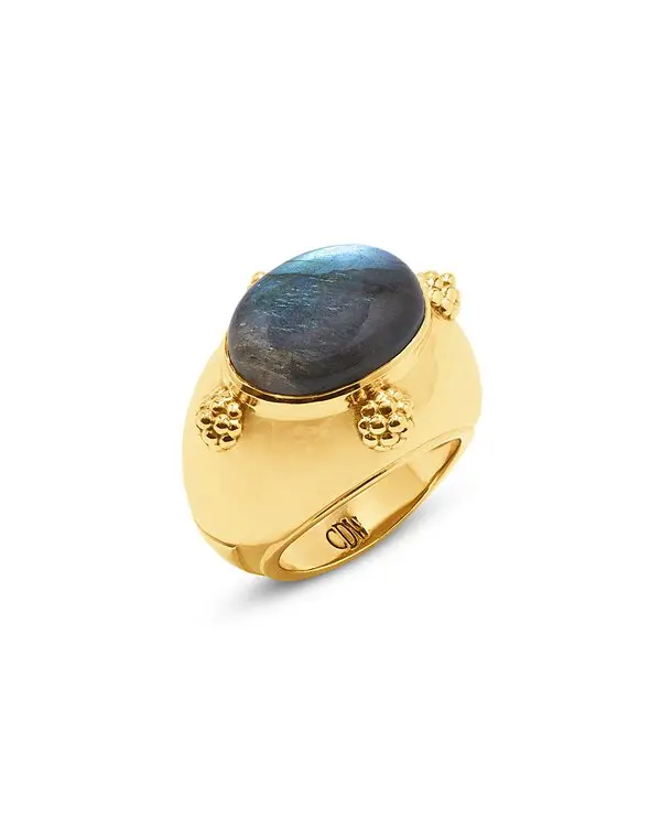 CAPUCINE DE WULF Cleopatra Oval Ring - Blue Labradorite