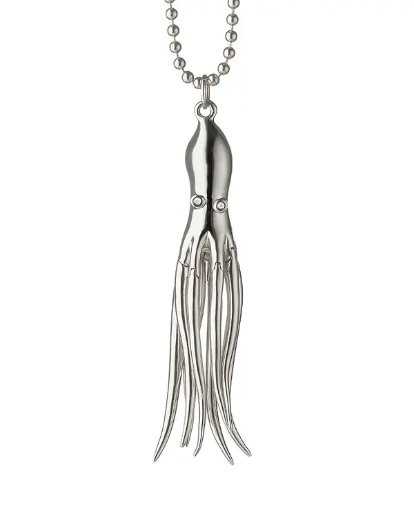 Monica Rich Kosann White Sapphire Intuition Octopus Necklace, 30