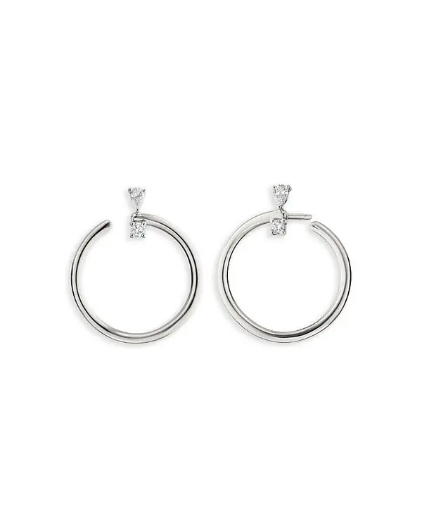 Monica Rich Kosann Sun Moon & Stars White Sapphire Galaxy Wrap Hoop Earrings - Sterling Silver