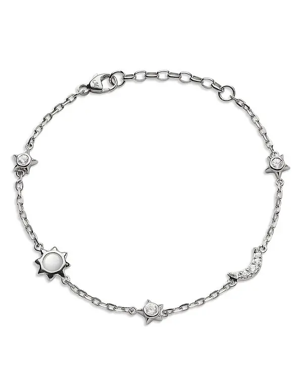 Monica Rich Kosann Sterling White Sapphire & Moonstone Bracelet - Silver
